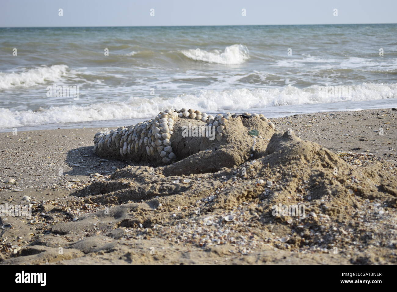 Mermaid Sand Sculpture On Beach High Resolution Stock Photography and ...