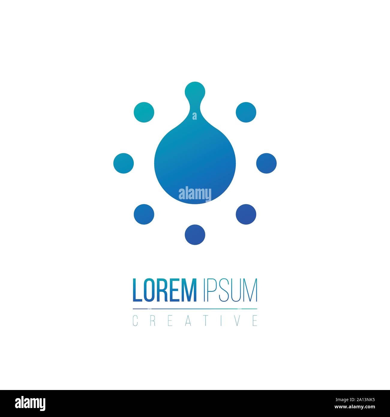 Molecule nano technology Lab Circle Logo template. Unique logo design ...