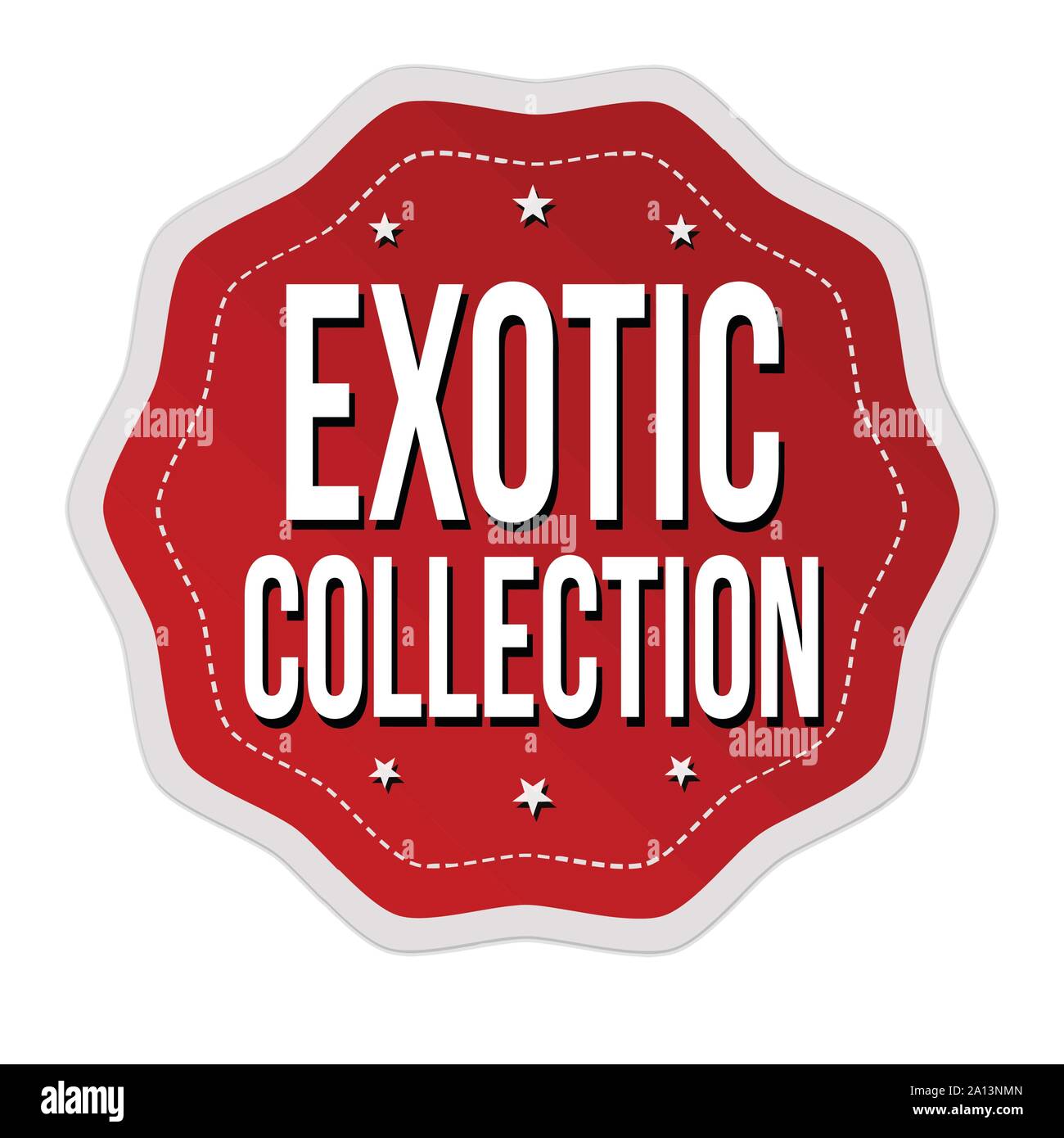 Exotic collection label or sticker on white background, vector ...