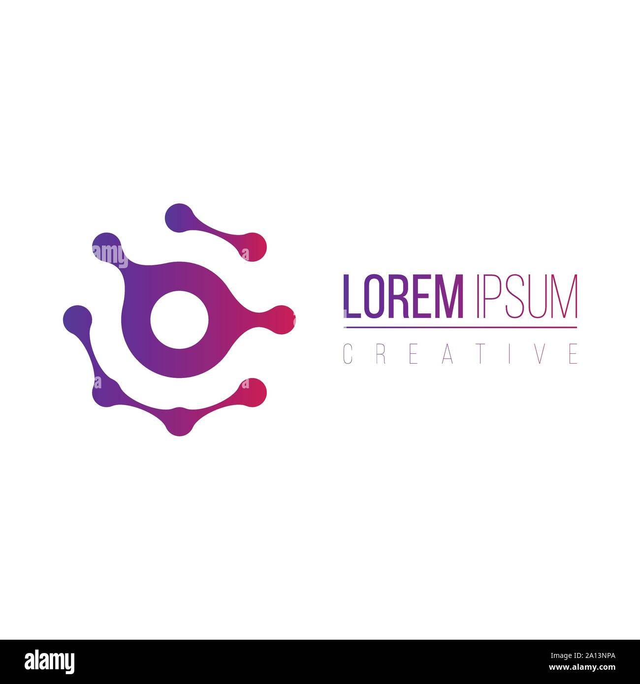 Molecule nano technology Lab Circle Logo template. Unique logo design ...