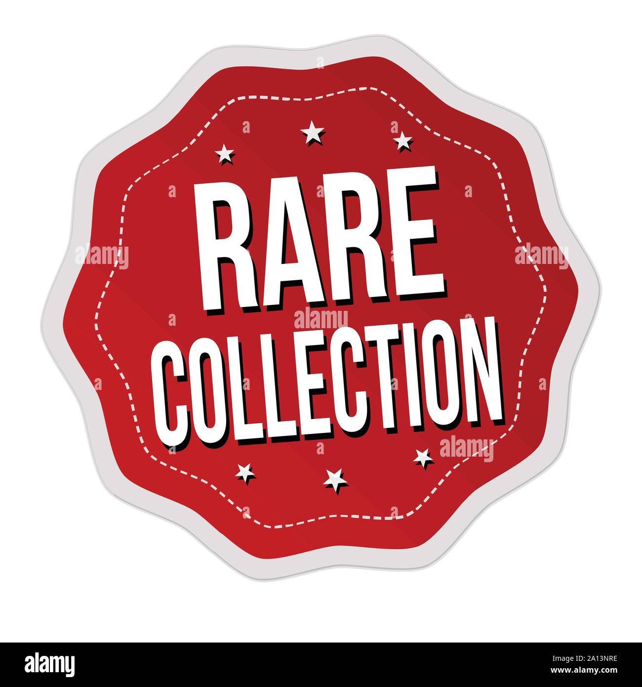 Rare collection label or sticker on white background, vector ...