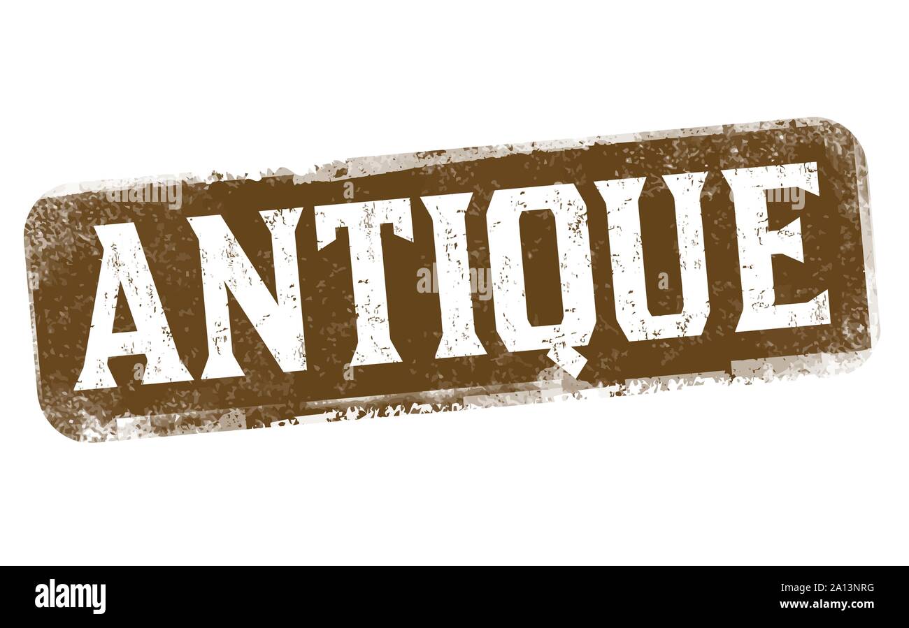 Antique sign or stamp on white background, vector illustration Stock ...
