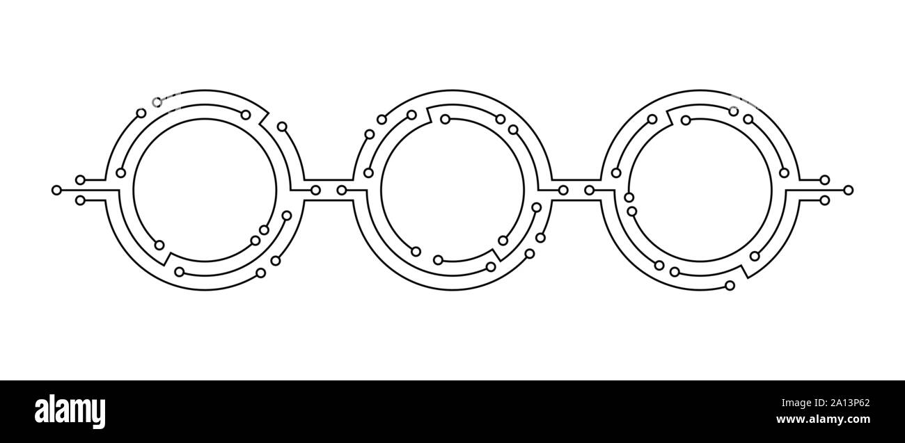 Set of technology round frame Stock Vector Image & Art - Alamy