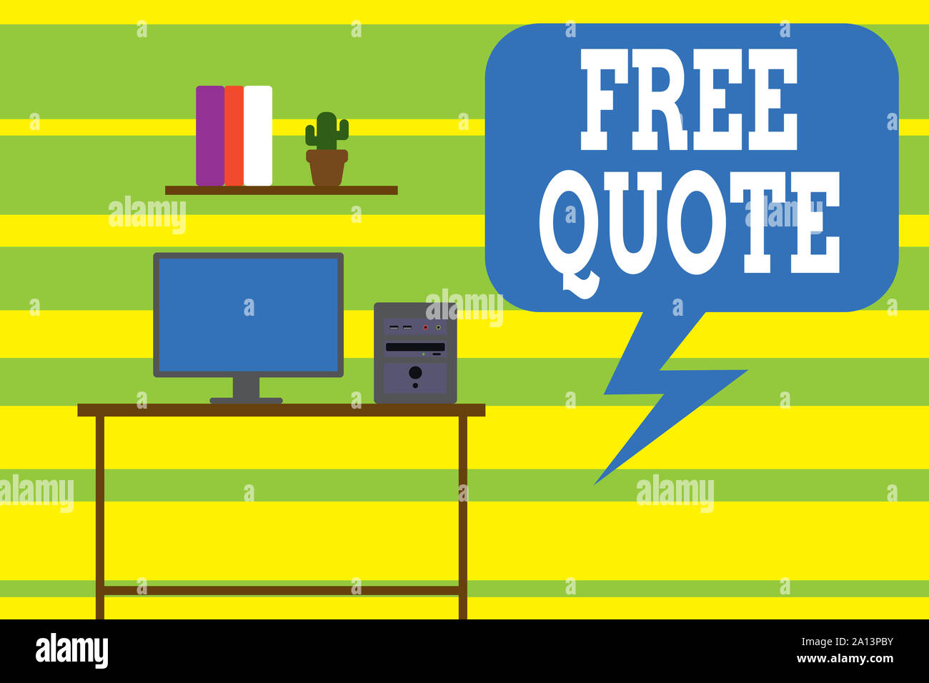 Writing note showing Free Quote. Business concept for A brief phrase ...