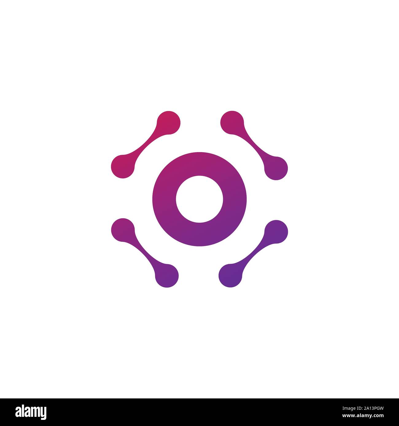 Molecule nano technology Lab Circle Logo template. Unique logo design ...