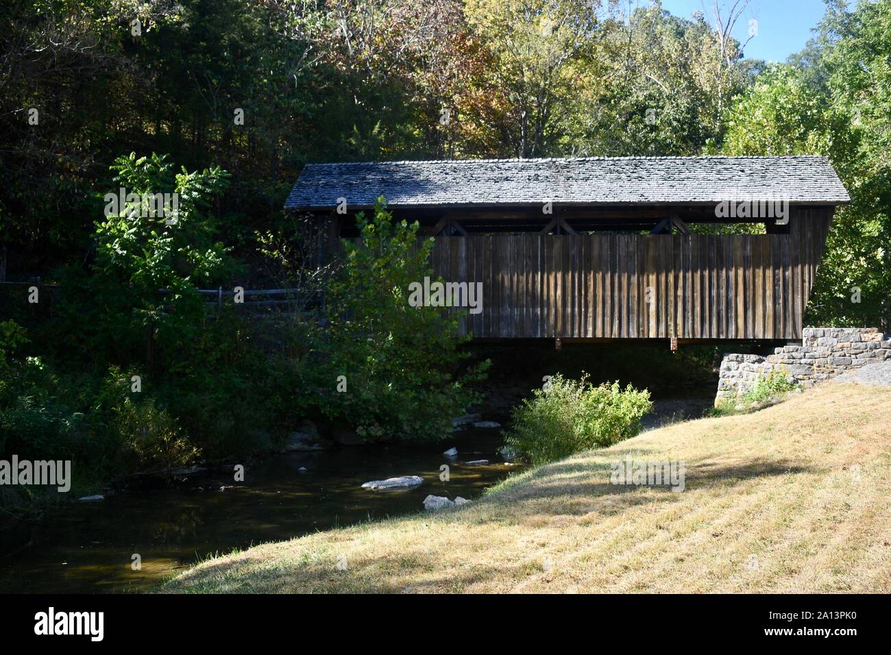 Indian creek covered bridge hi-res stock photography and images - Alamy