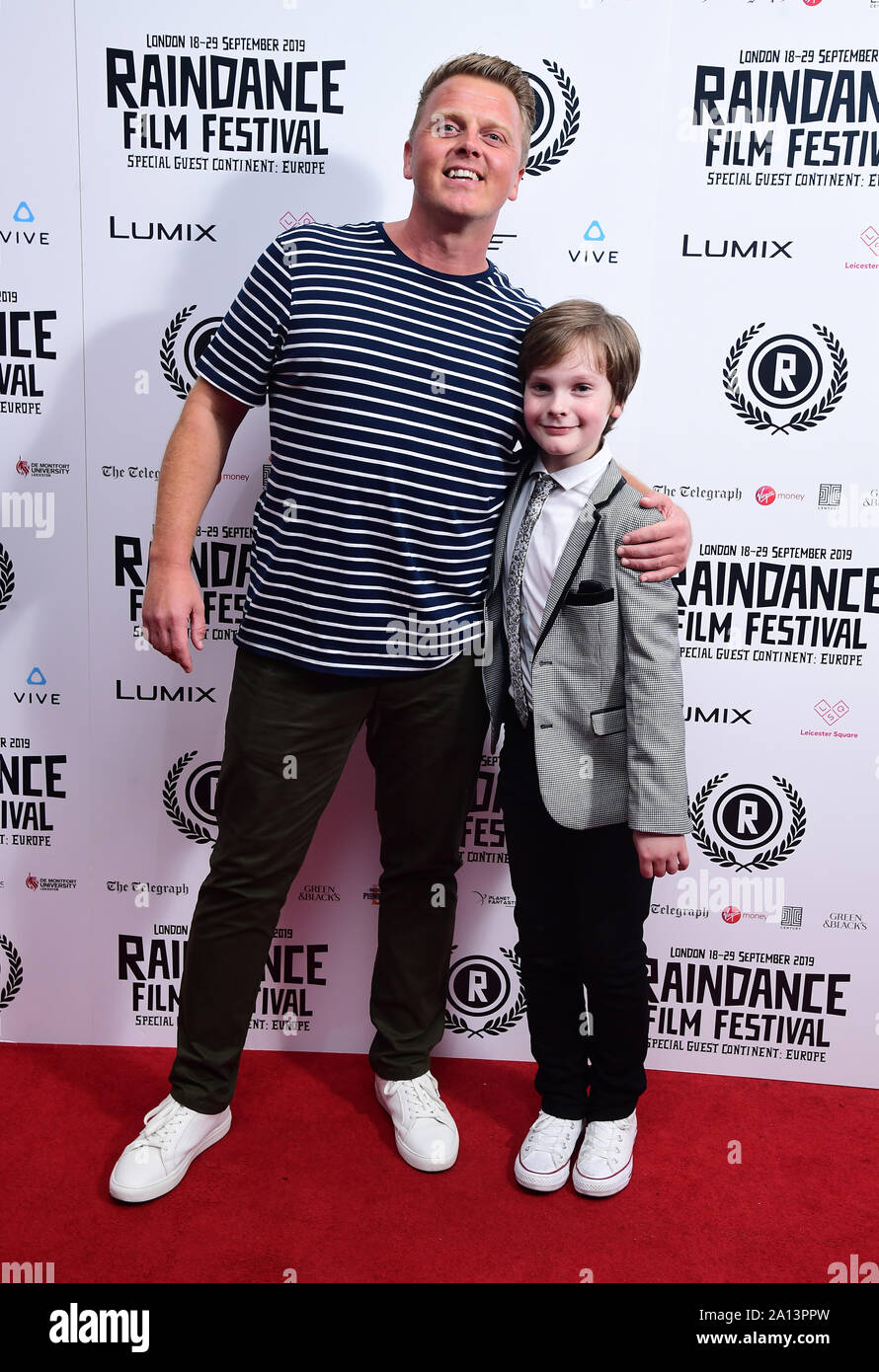 Dean Maskell and Hector Bateman-Harden attending the UK premiere of ...