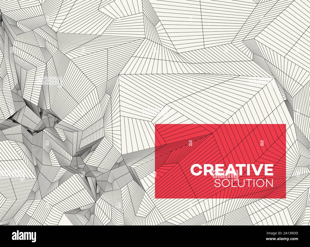 Abstract geometric composition with decorative triangles grid. Vector ...