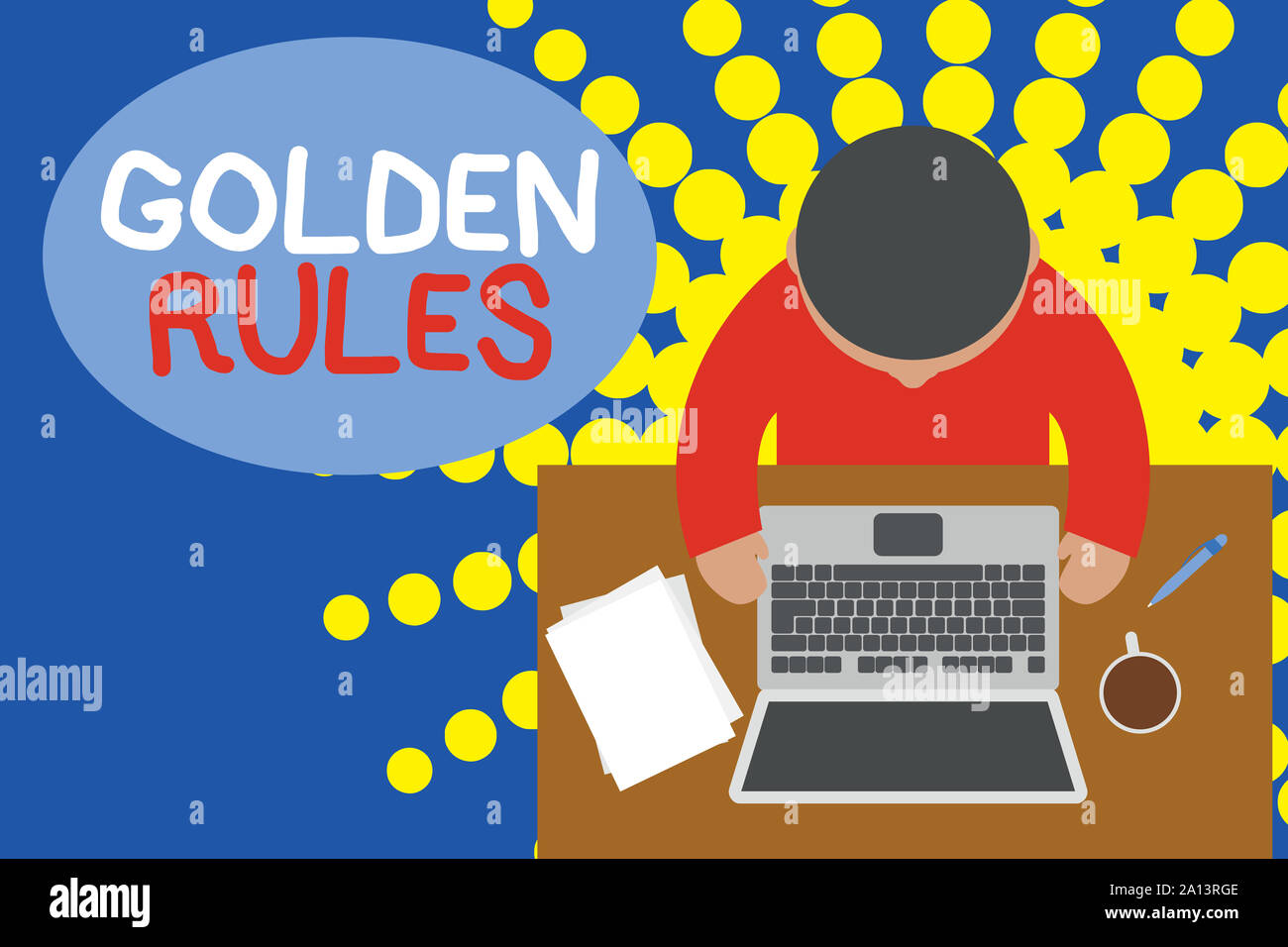 Word writing text Golden Rules. Business photo showcasing Basic ...