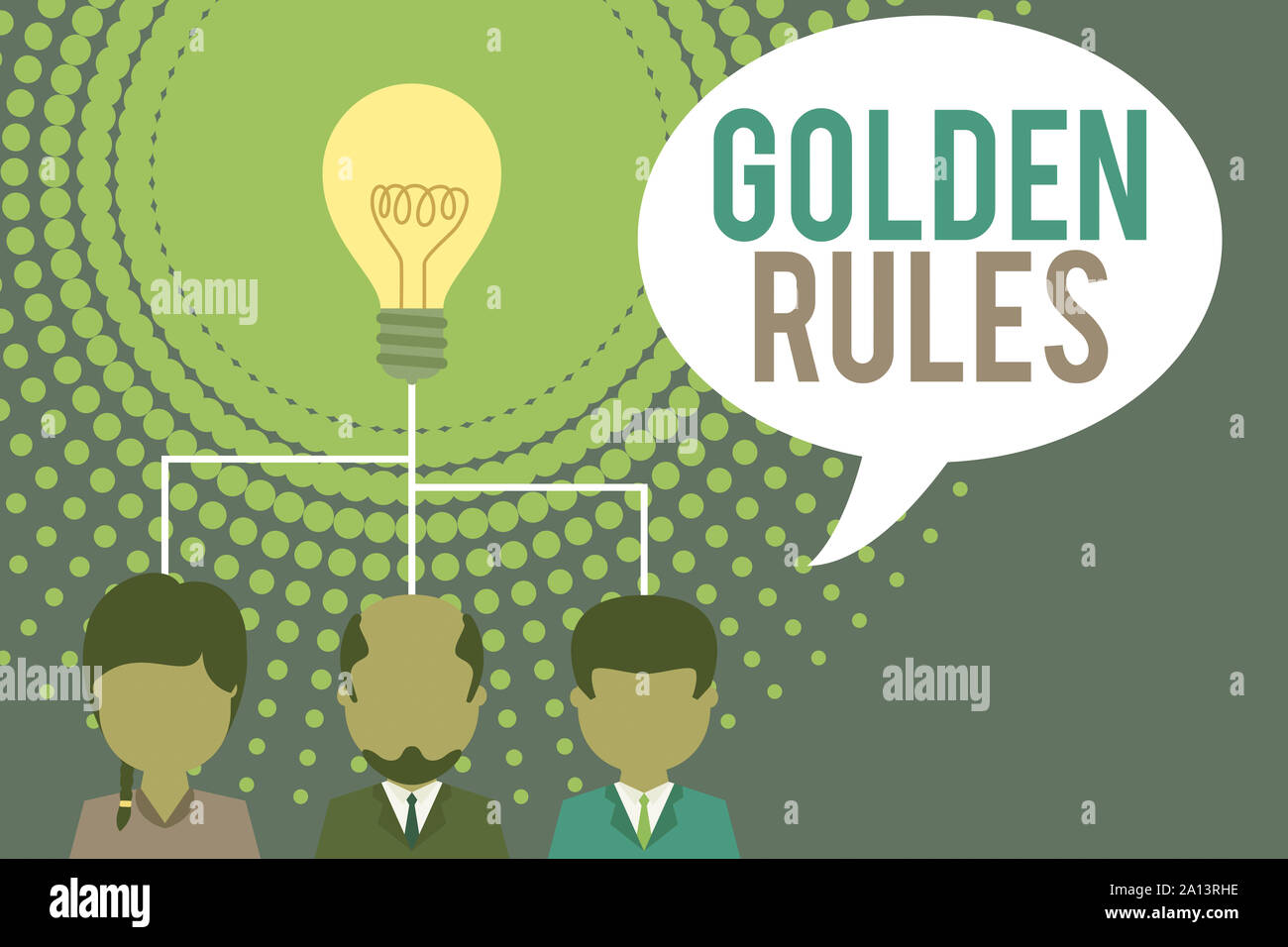 Word writing text Golden Rules. Business photo showcasing Basic ...