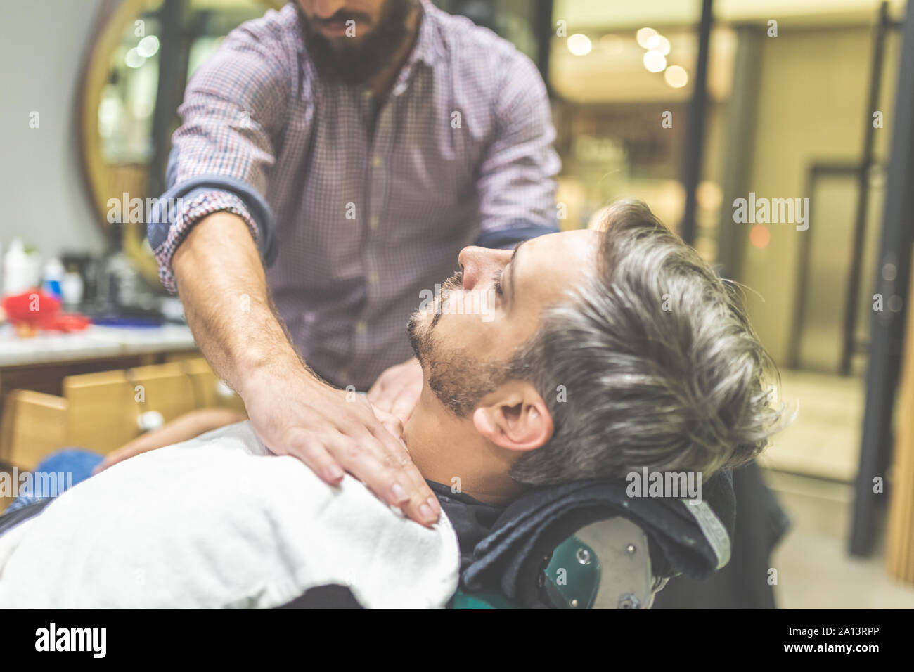Visiting barber hi-res stock photography and images - Alamy