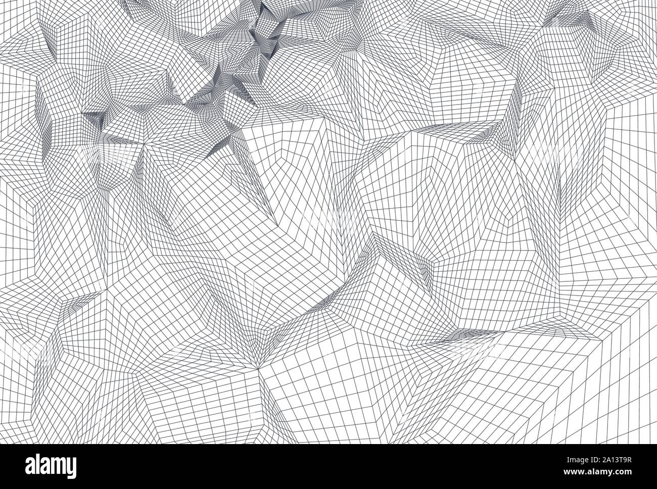 Abstract geometric composition with decorative triangles grid. Vector ...