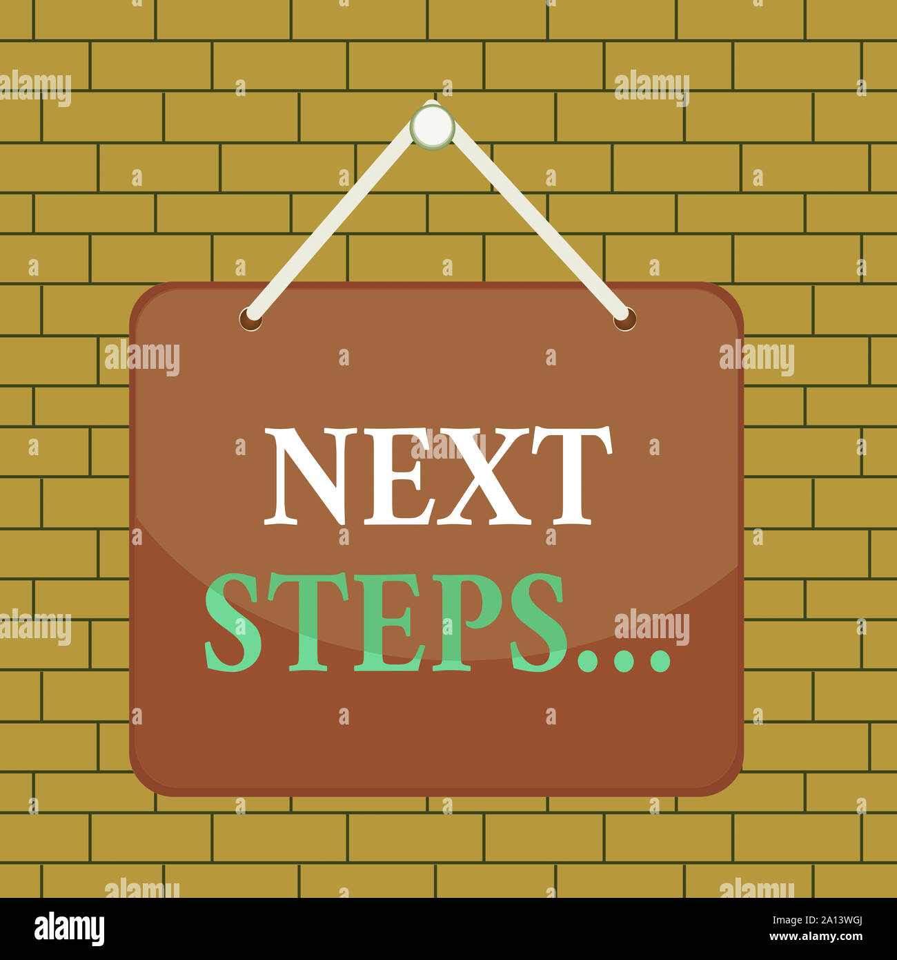 Text sign showing Next Steps . Business photo showcasing numper of ...