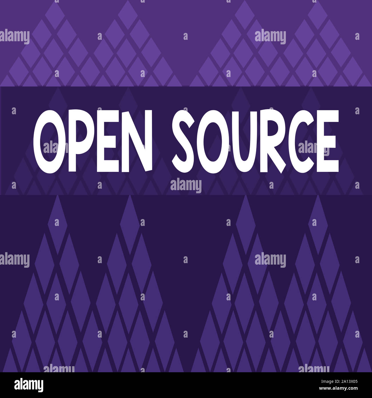 Writing note showing Open Source. Business concept for denoting software which original source ...