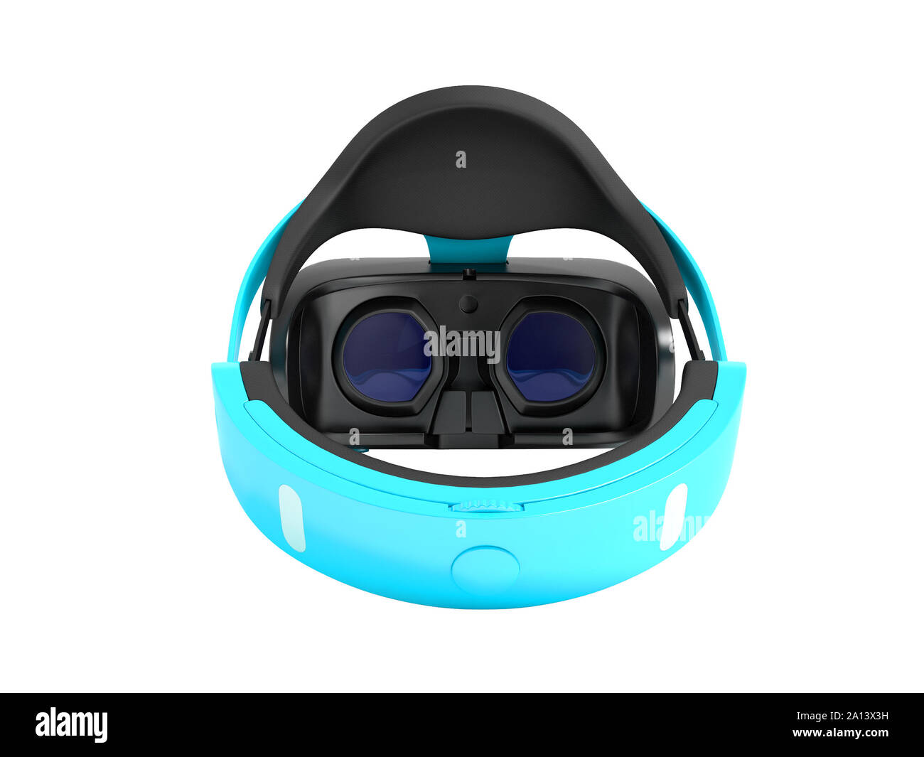 Modern virtual reality glasses for computer games blue 3d rendering on ...