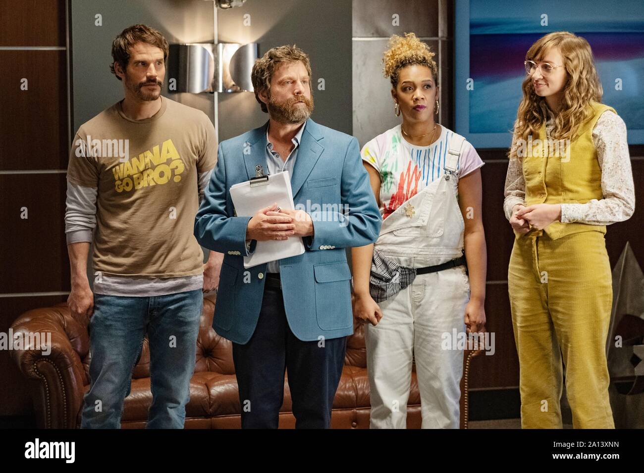 BETWEEN TWO FERNS: THE MOVIE, from left: Ryan Gaul, Zach Galifianakis ...