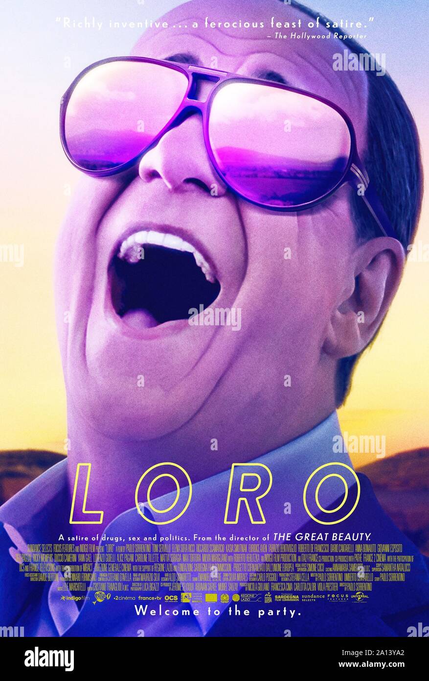 LORO, US poster, Toni Servillo as Silvio Berlusconi, 2018. © Sundance ...