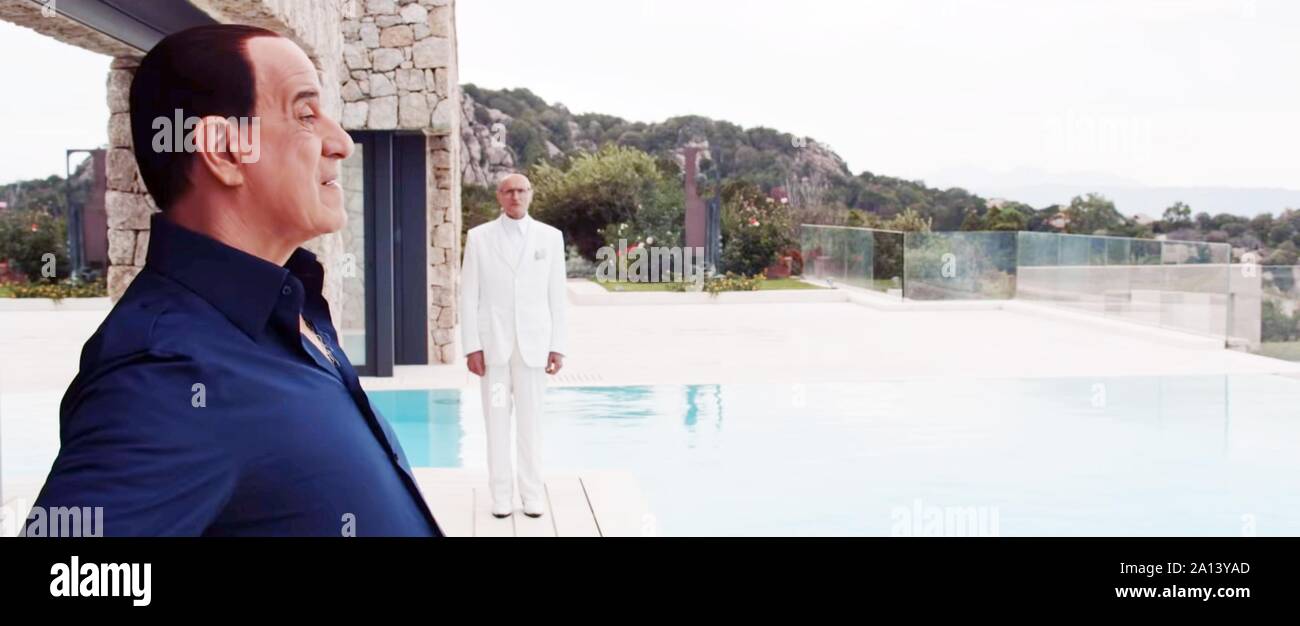 LORO, from left: Toni Servillo as Silvio Berlusconi, Dario Cantarelli, 2018. © Sundance Selects ...