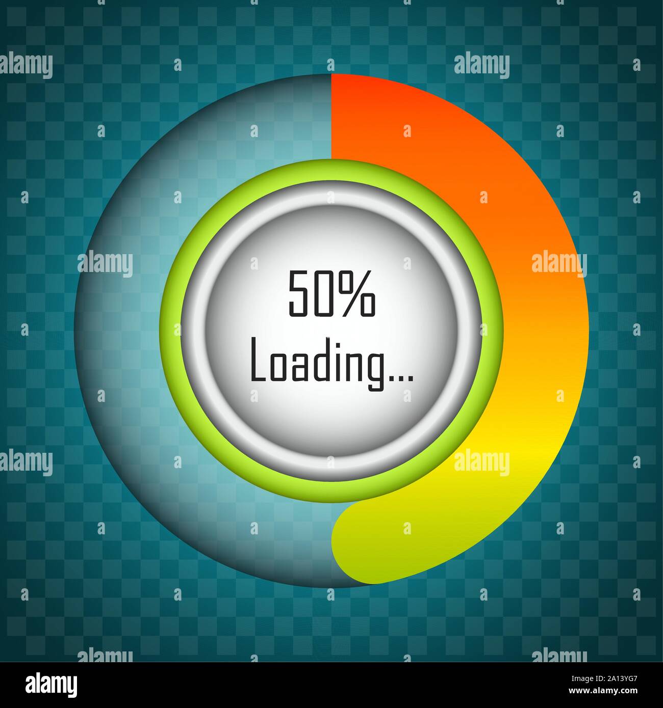 Loading bar image over a colored background - Vector Stock Vector Image ...