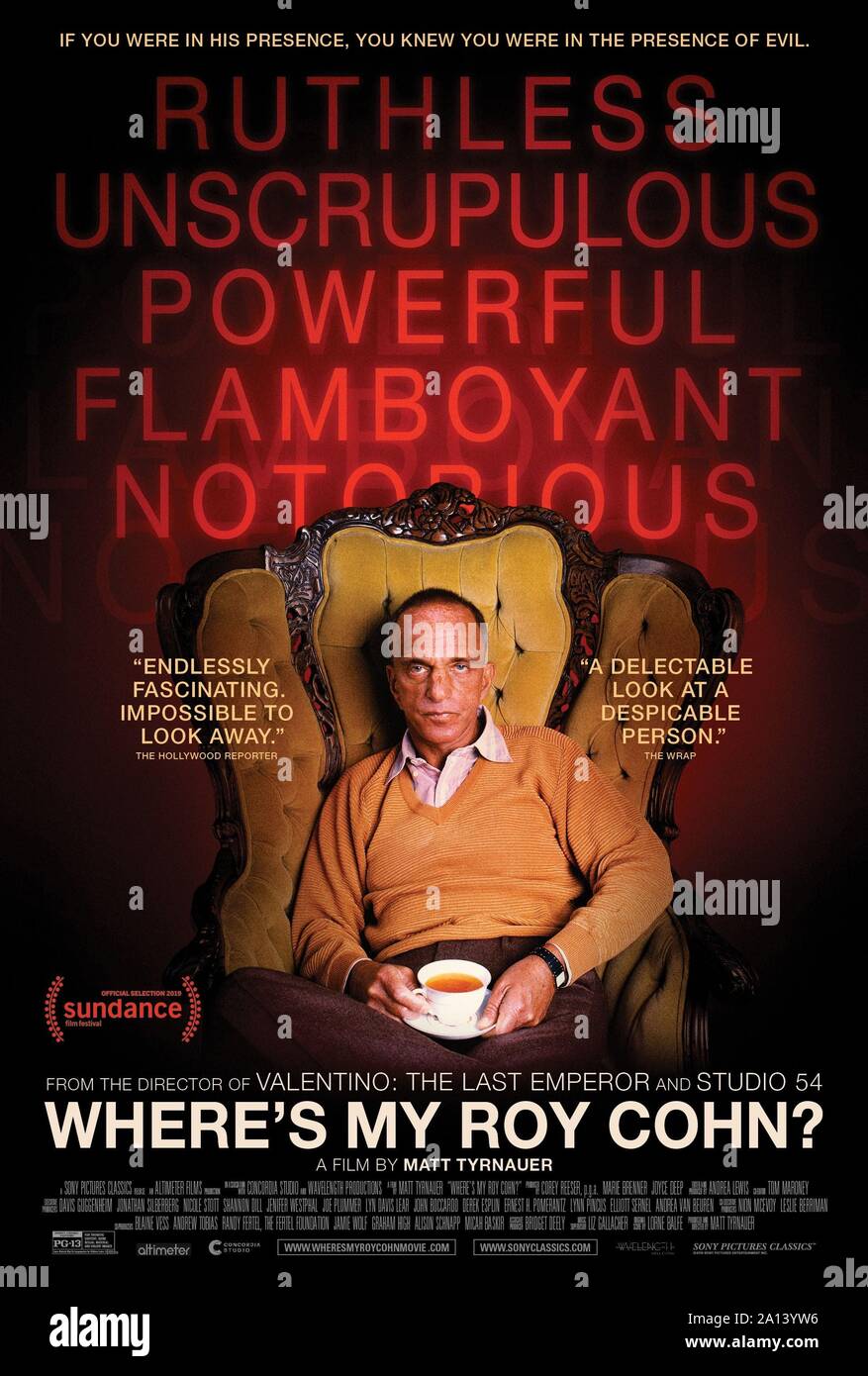 WHERE'S MY ROY COHN?, US poster, Roy Cohn (1986), 2019. © Sony Pictures ...