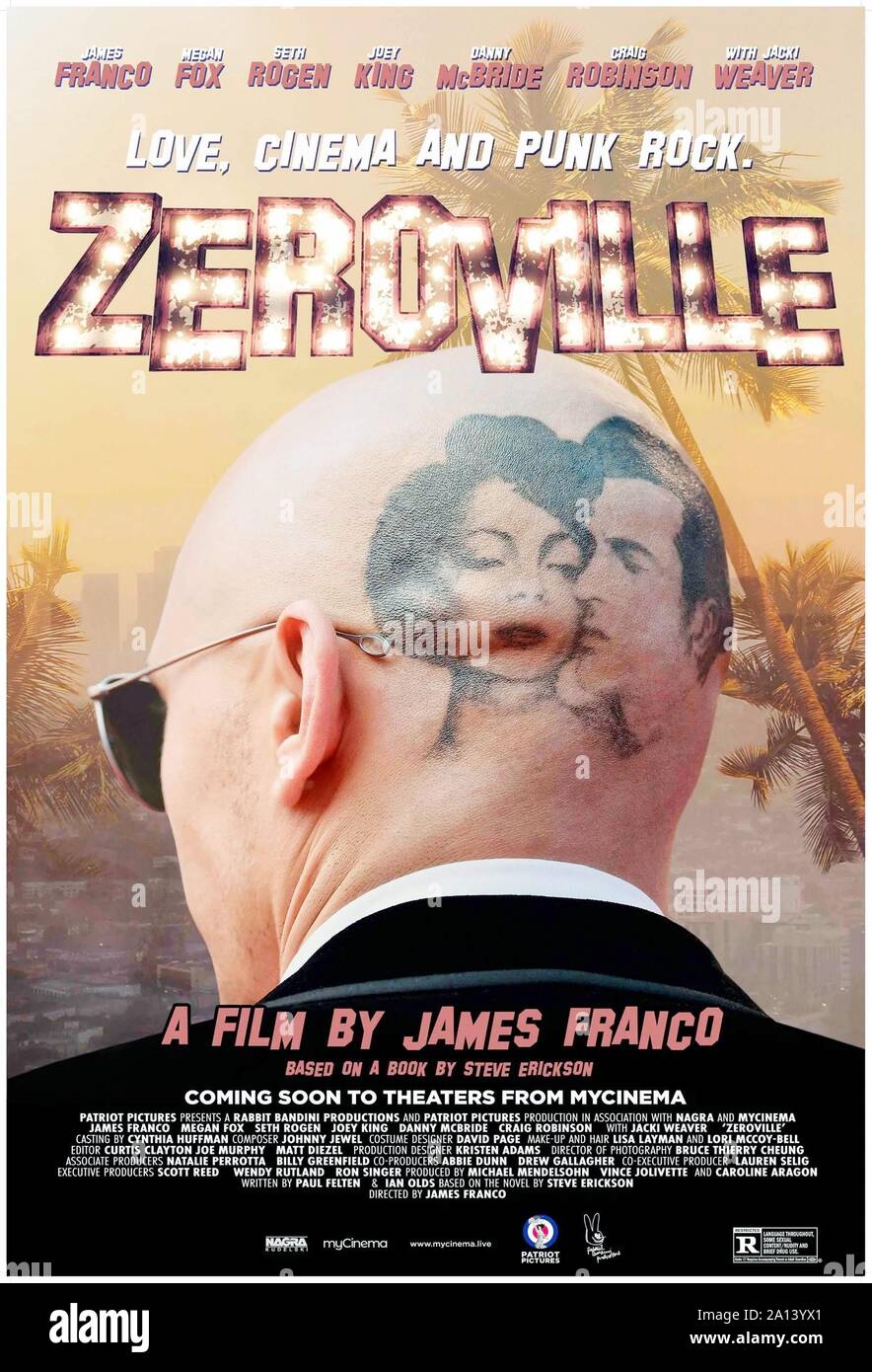 ZEROVILLE, US poster, James Franco with tattoo of Elizabeth Taylor and ...