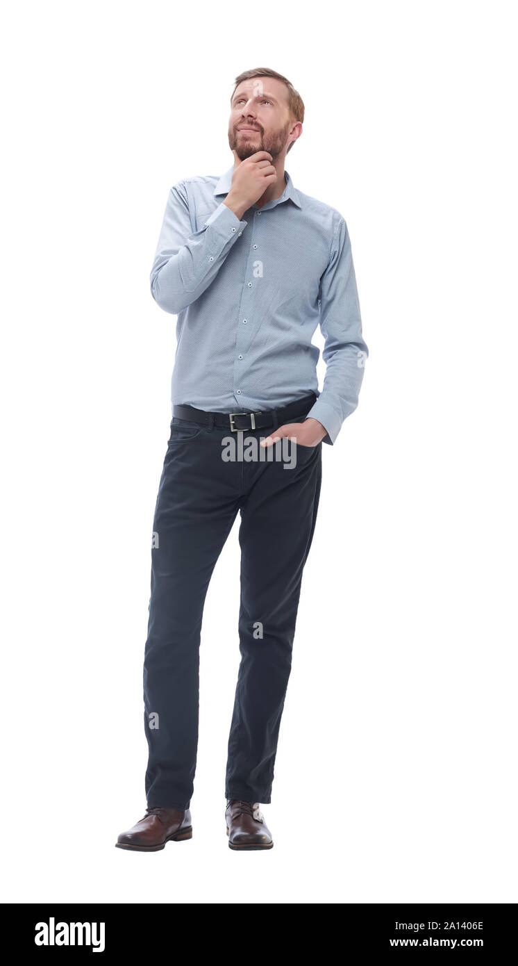 Thoughtful executive good looking Cut Out Stock Images & Pictures - Alamy