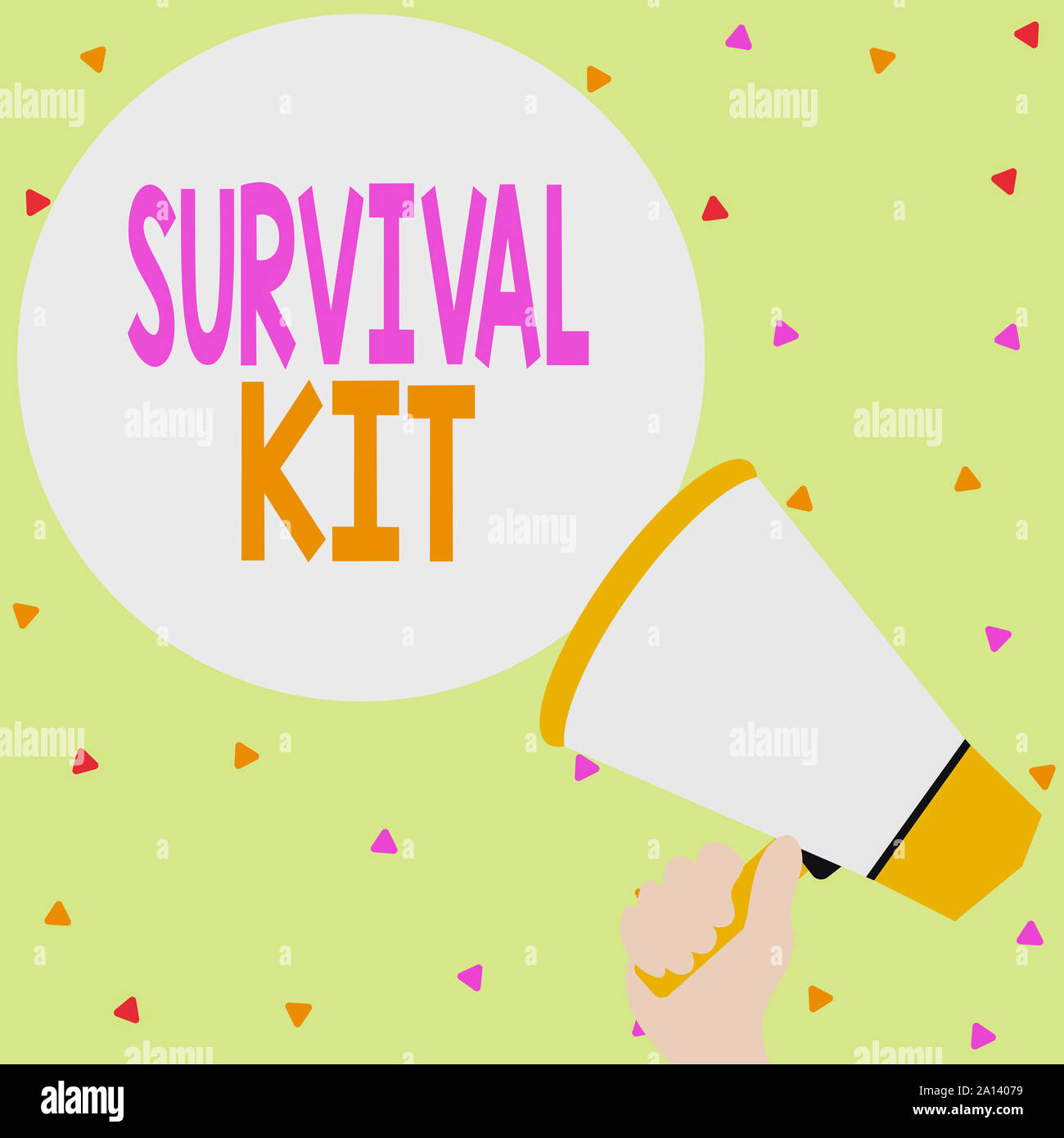 Handwriting text writing Survival Kit. Conceptual photo Emergency ...