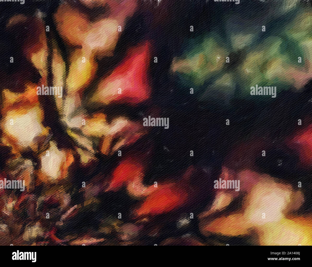 Abstract painting in oil background, splashes of paint on canvas ...
