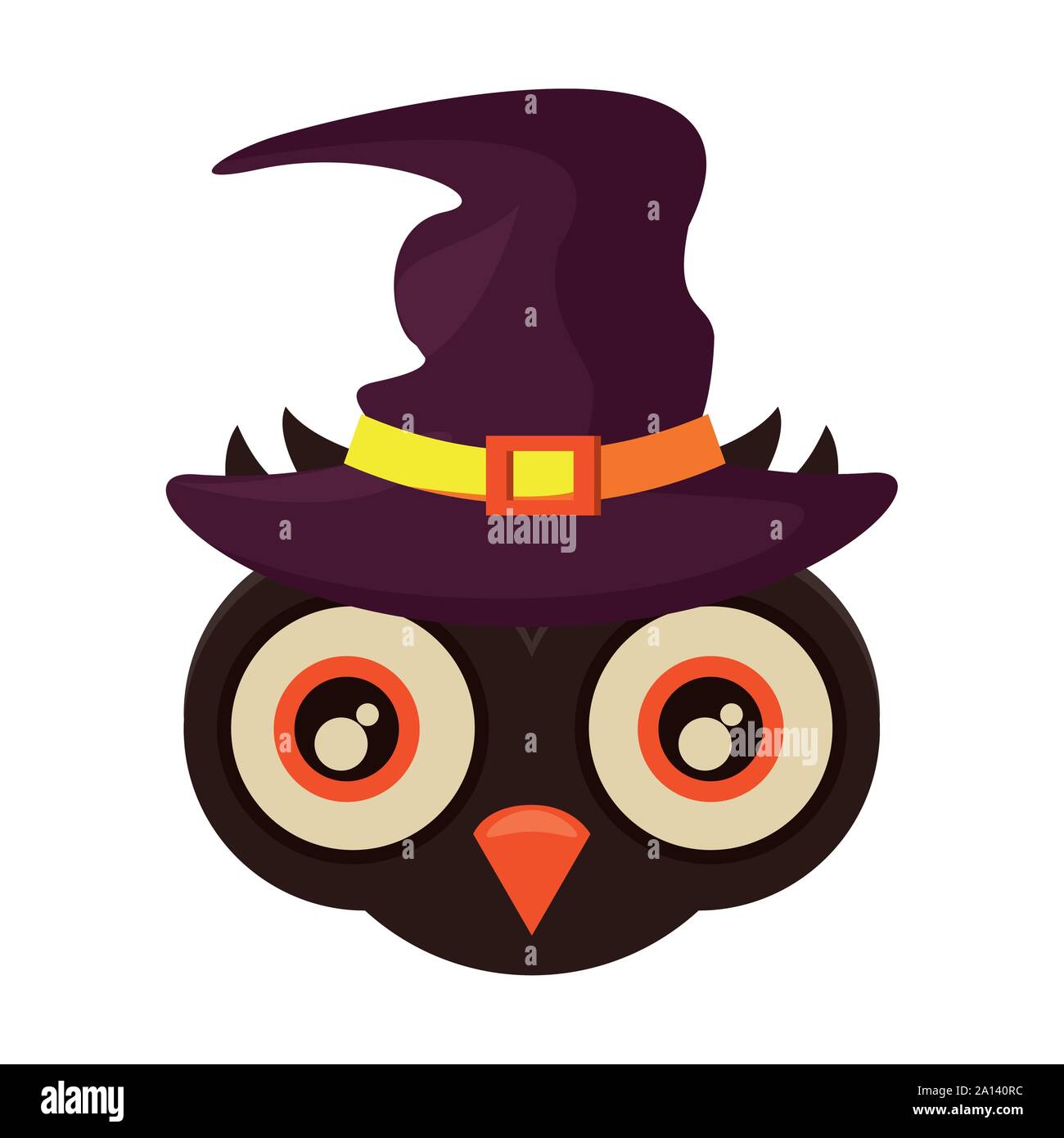 halloween owl with witch hat Stock Vector Image & Art - Alamy