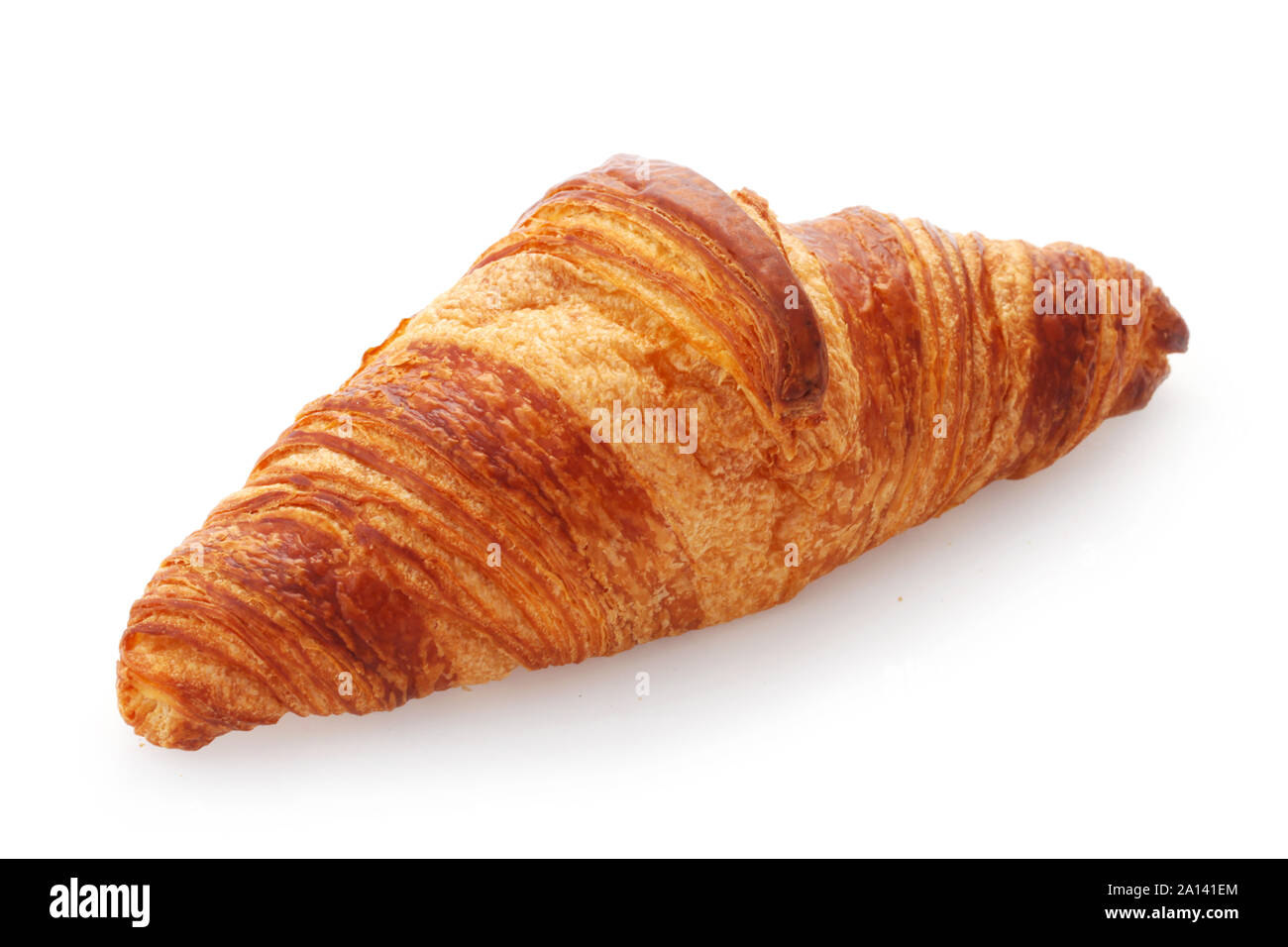 Butter Croissant Isolated On White Stock Photo - Alamy