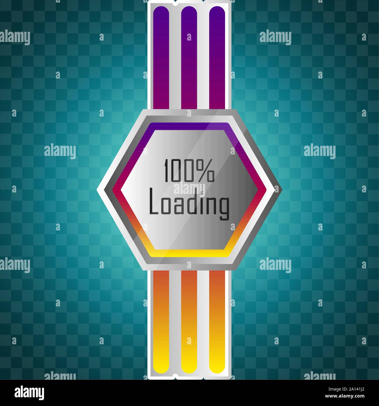Loading bar image over a colored background - Vector Stock Vector Image ...