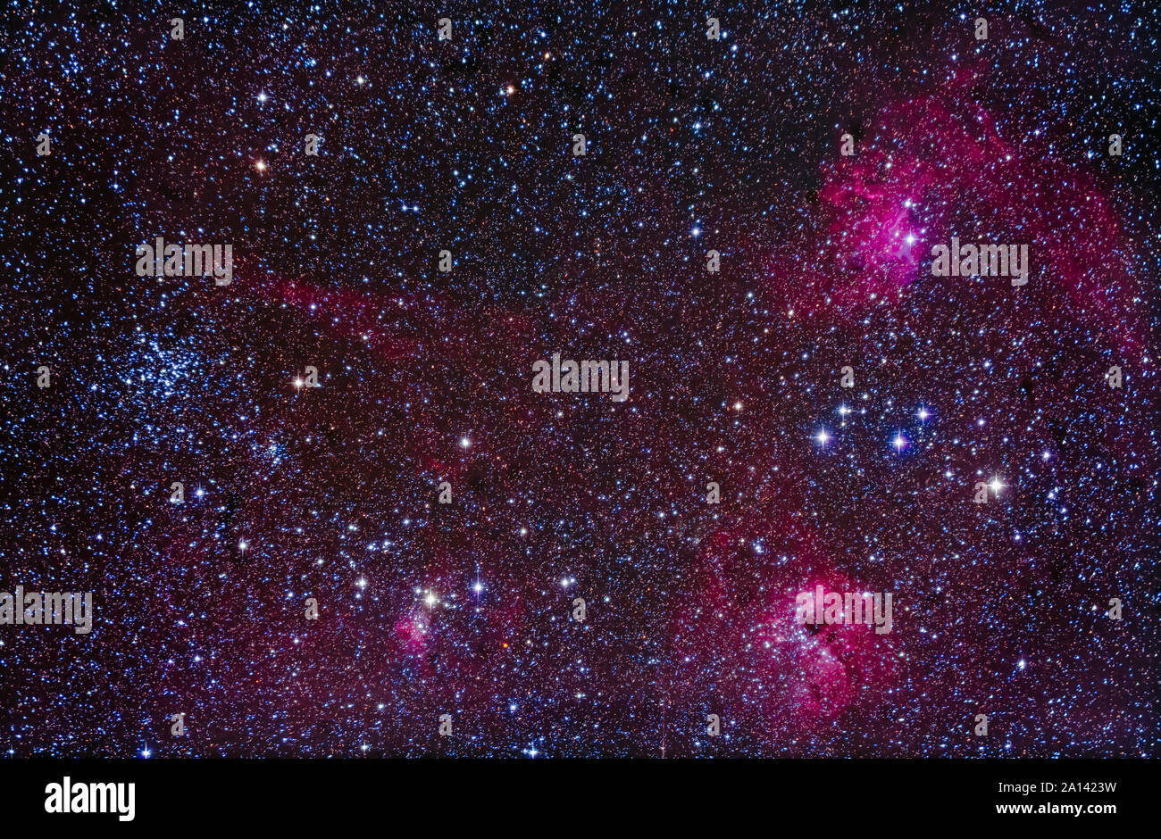 Nebulosity and star cluster complex in Auriga constellation Stock Photo ...
