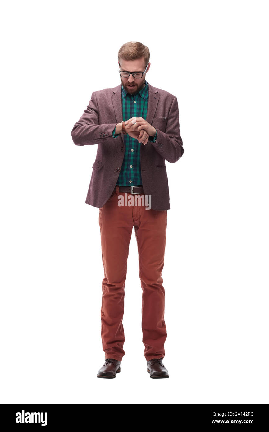 Wristwatch check time time Cut Out Stock Images & Pictures - Alamy