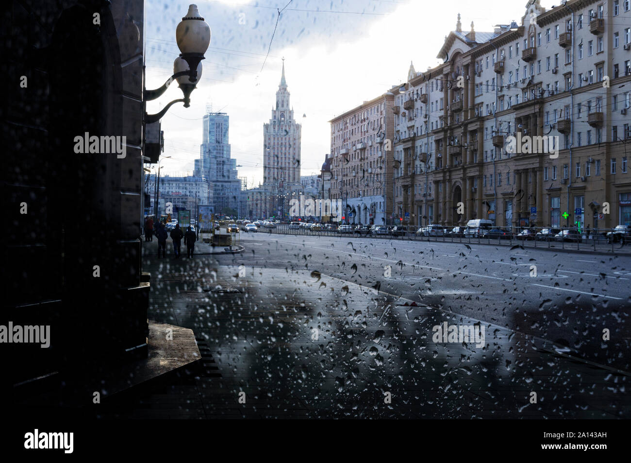 Rainy weather landscape through window hi-res stock photography and ...