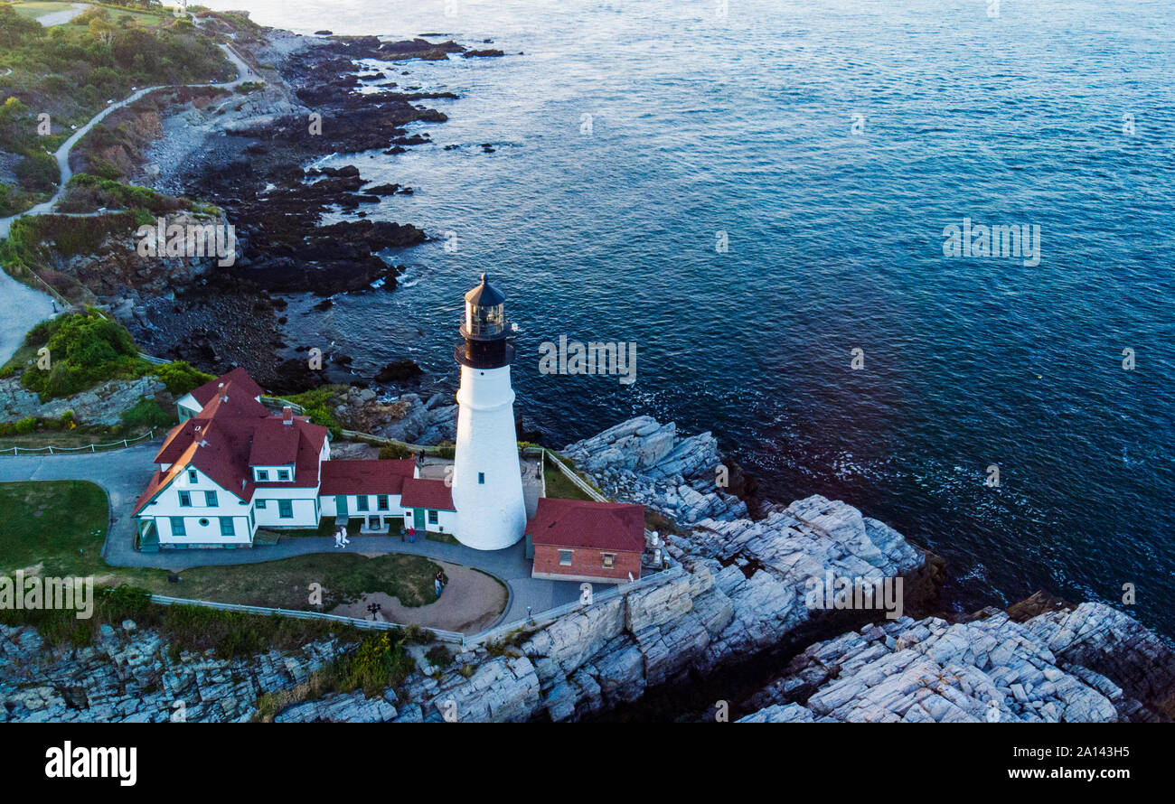 Aerial view of portland maine waterfront hi-res stock photography and ...