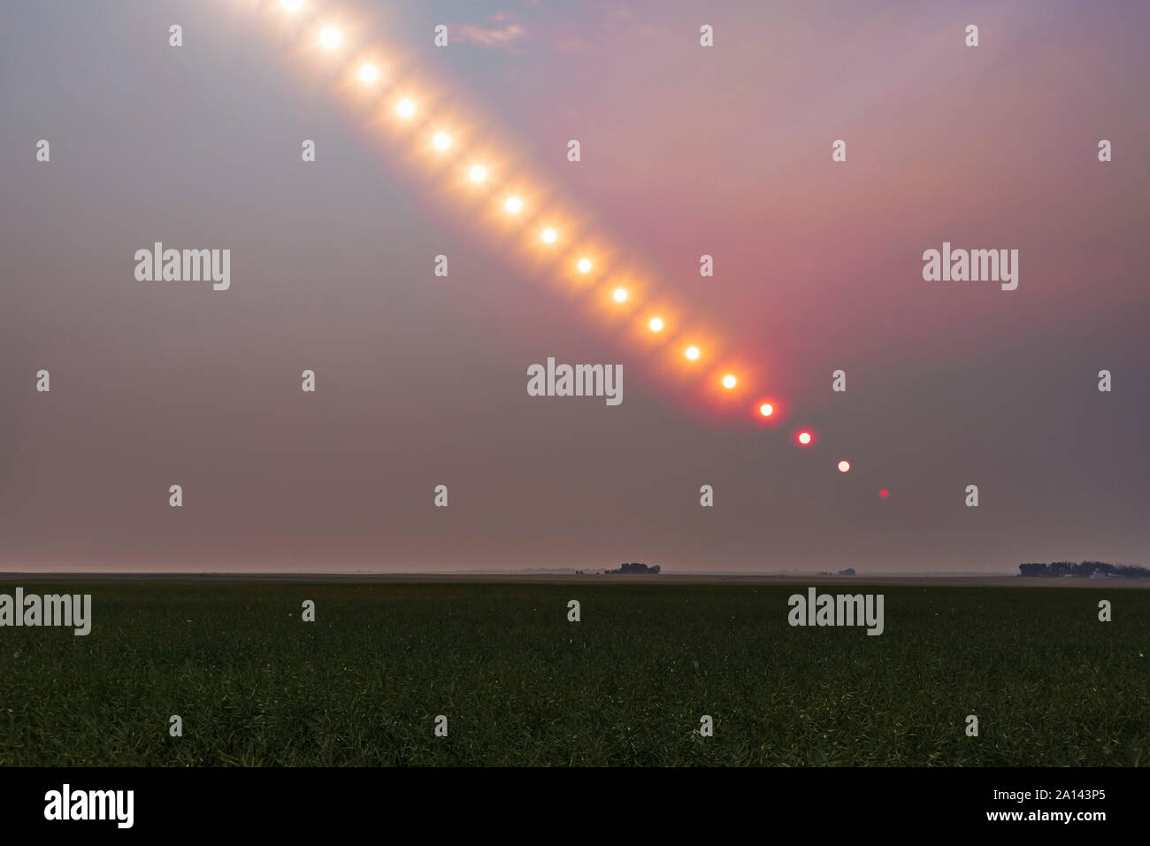 Sun setting over forest hi-res stock photography and images - Alamy