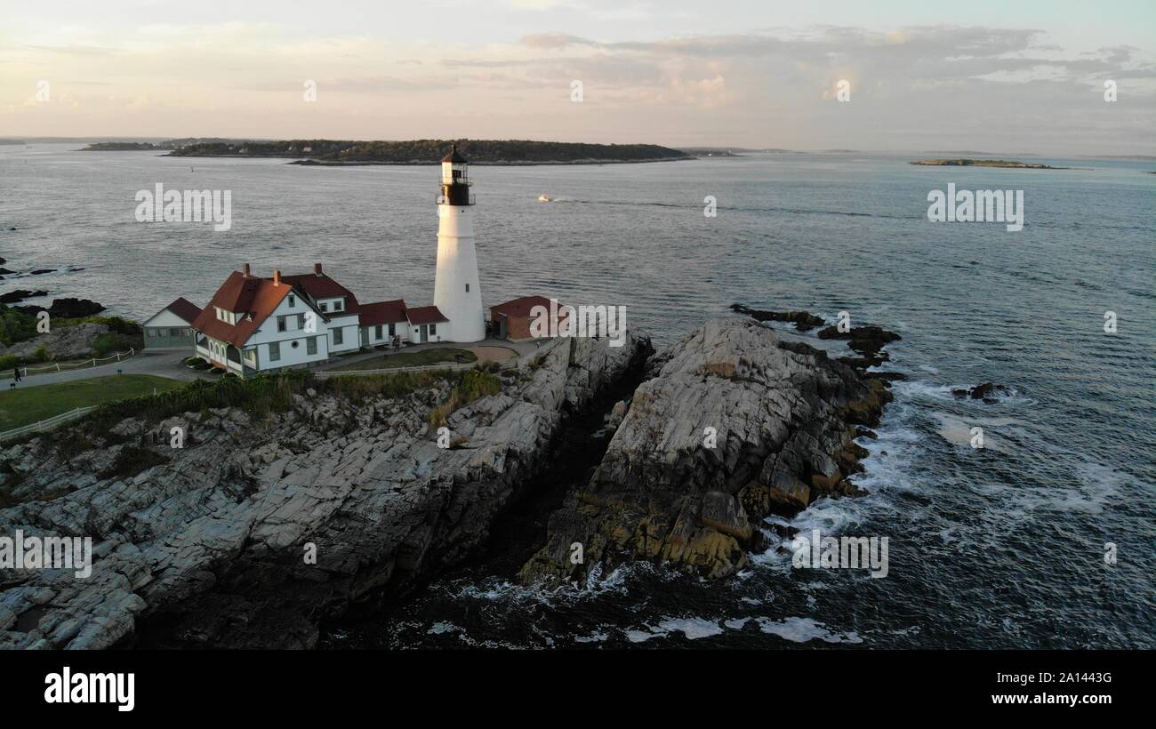 Aerial view of portland maine waterfront hi-res stock photography and ...