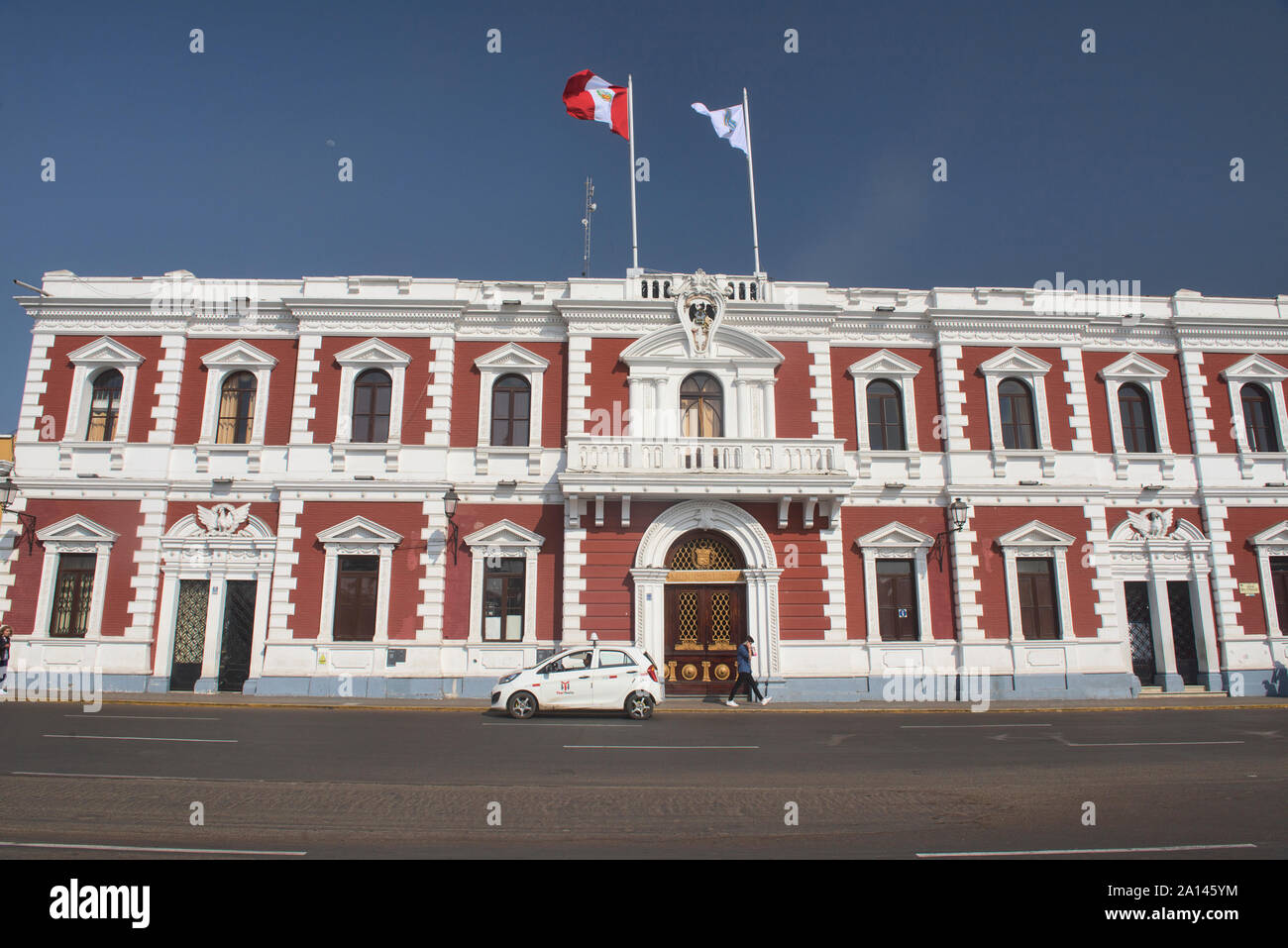 The Municipal Palace building, part of the architecure of historic ...