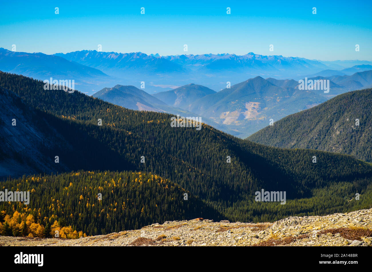 View from Pedley Pass near Invermere, British Columbia, Canada Stock ...
