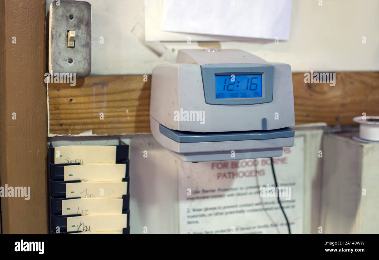 Time punch machine hi-res stock photography and images - Alamy