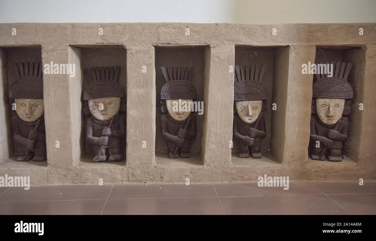 Statues from the ancient ruins of Chan Chan, Trujillo, Peru Stock Photo ...