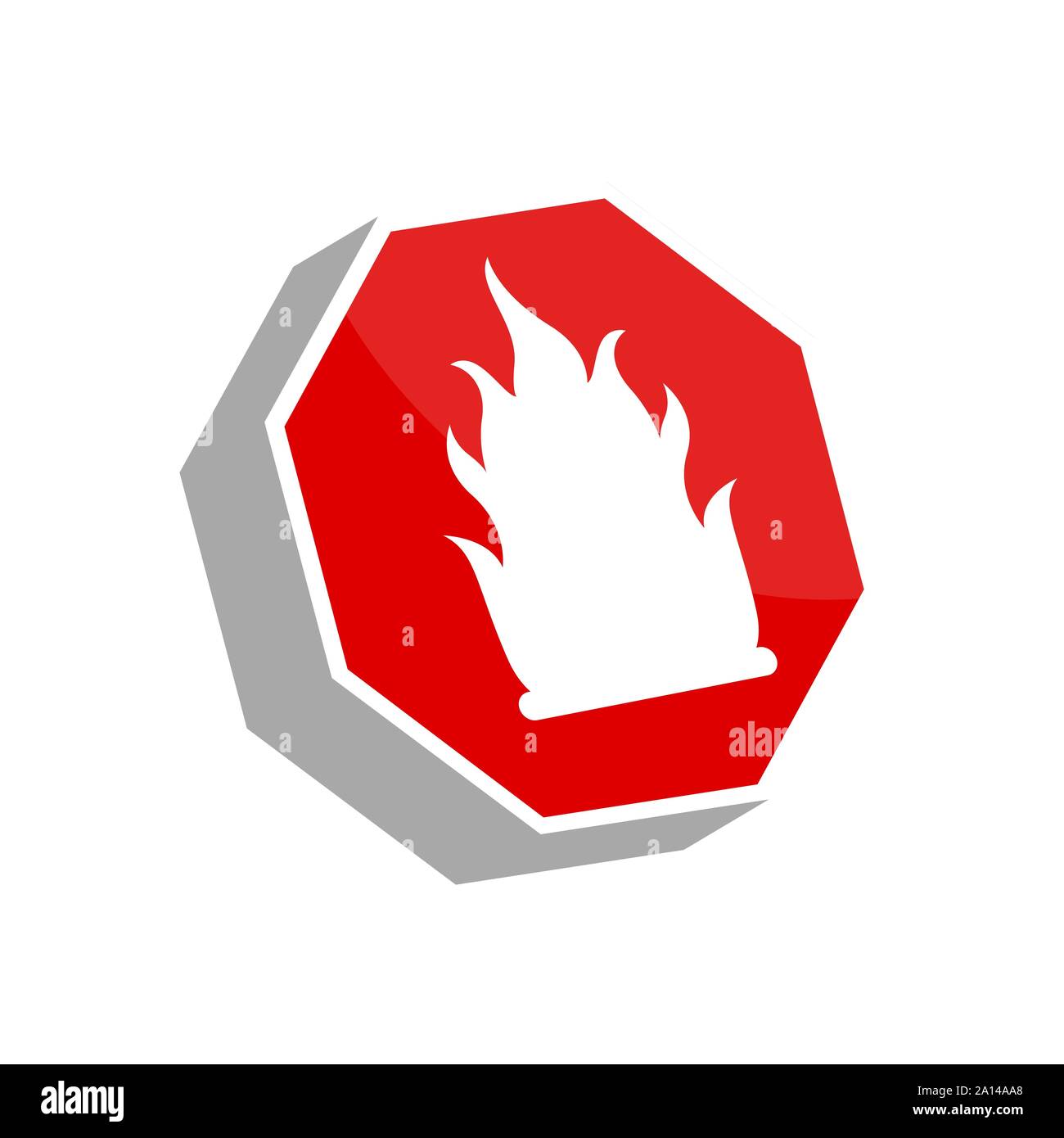 Isolated 3D traffic signal. Fire signal - Vector Stock Vector Image ...