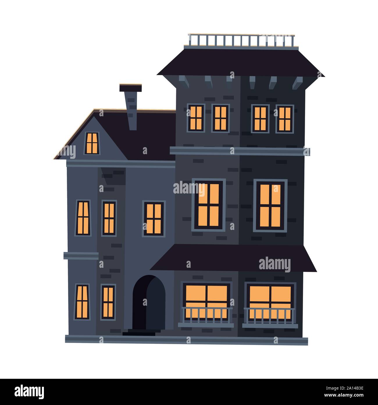 halloween dark haunted mansion building Stock Vector Image & Art - Alamy