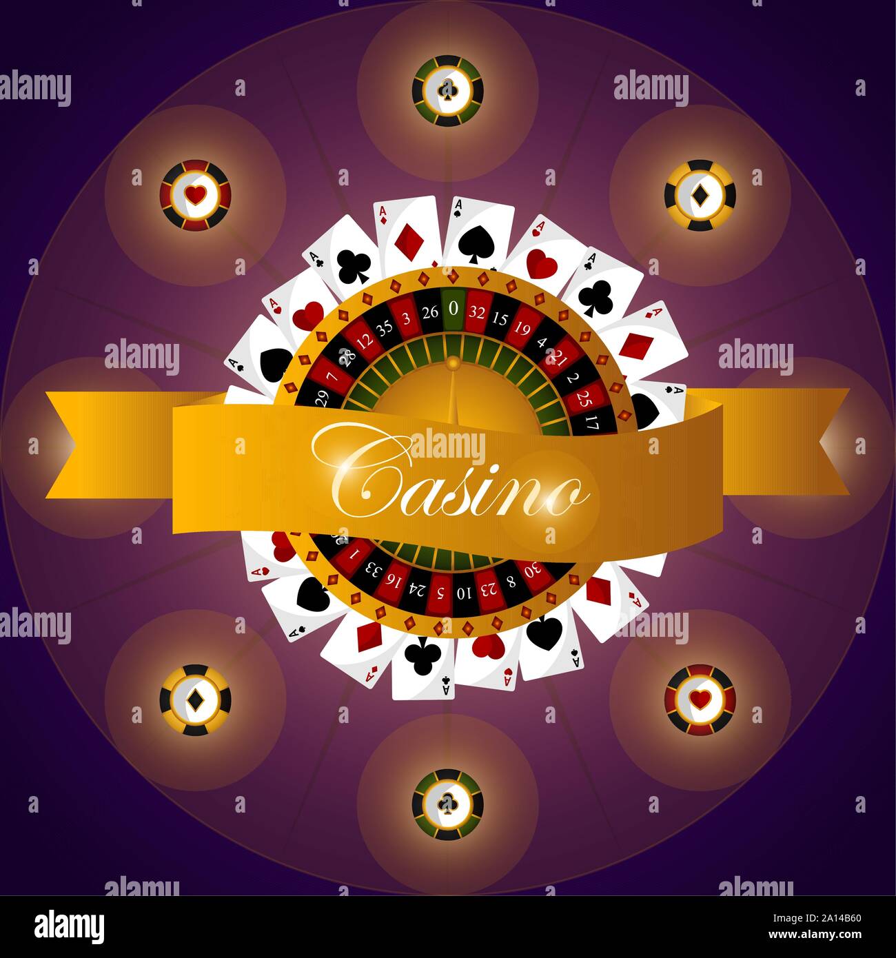 Money clip playing card Stock Vector Images - Alamy