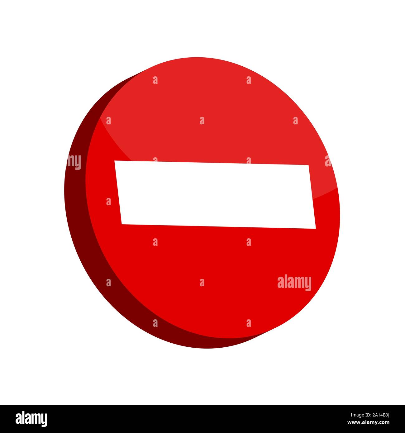 Isolated 3D traffic signal. Do not enter sign - Vector Stock Vector ...