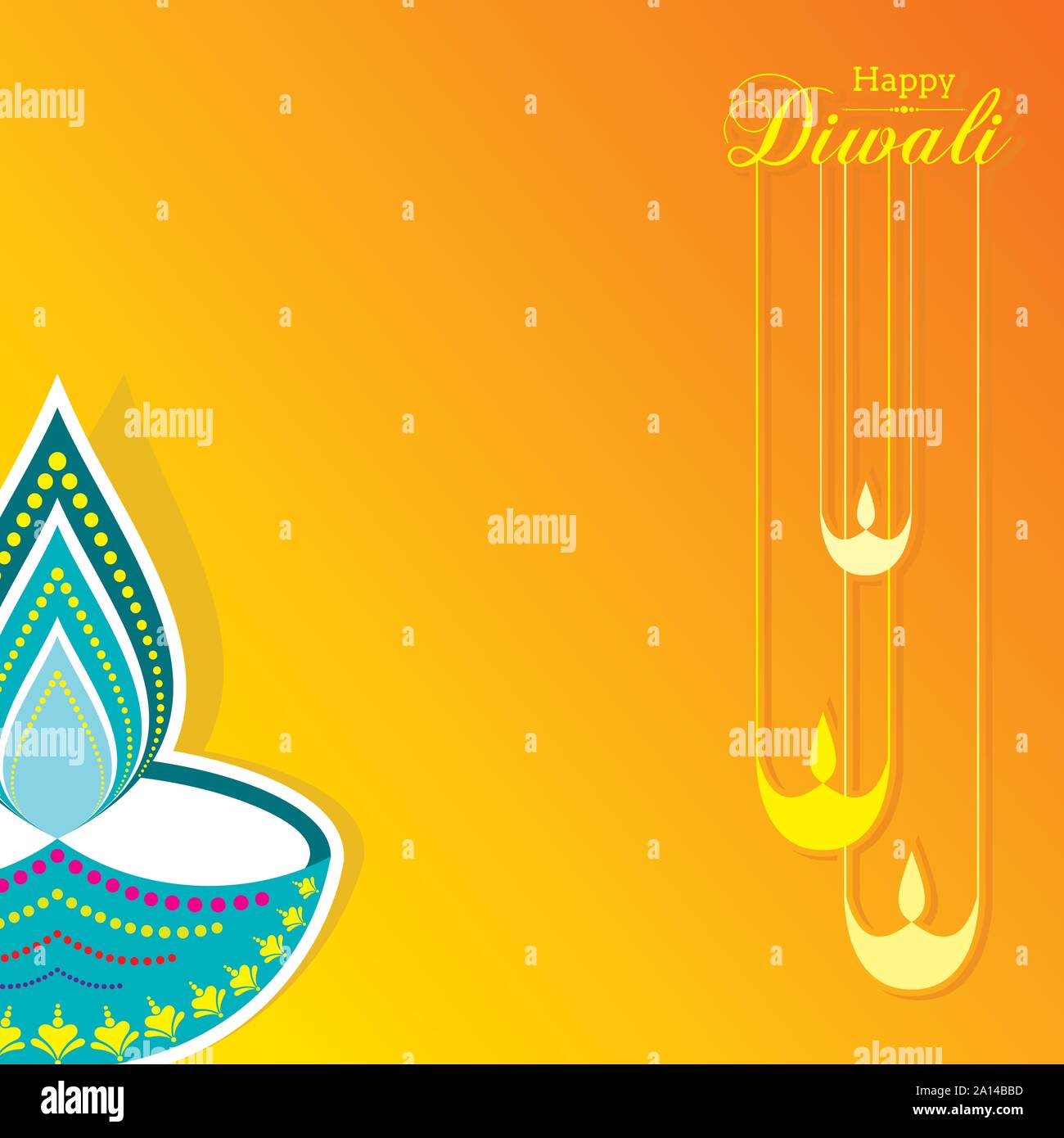 Illustration of Greeting for Eco or Green Diwali Celebration stock ...