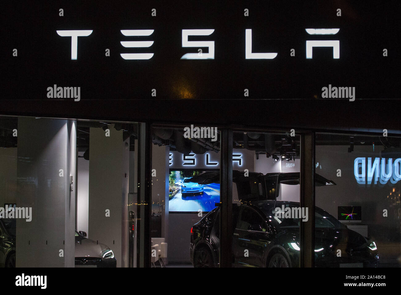 Gothenburg, Sweden. 14th Sep, 2019. An American automotive and energy ...
