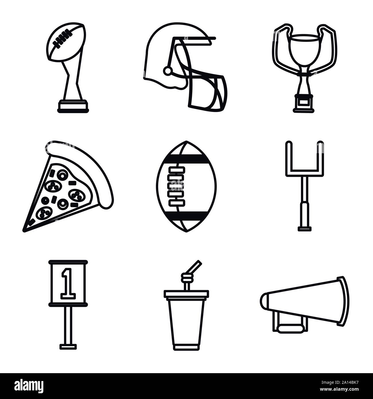 Sports equipment doodle icons hi-res stock photography and images - Alamy