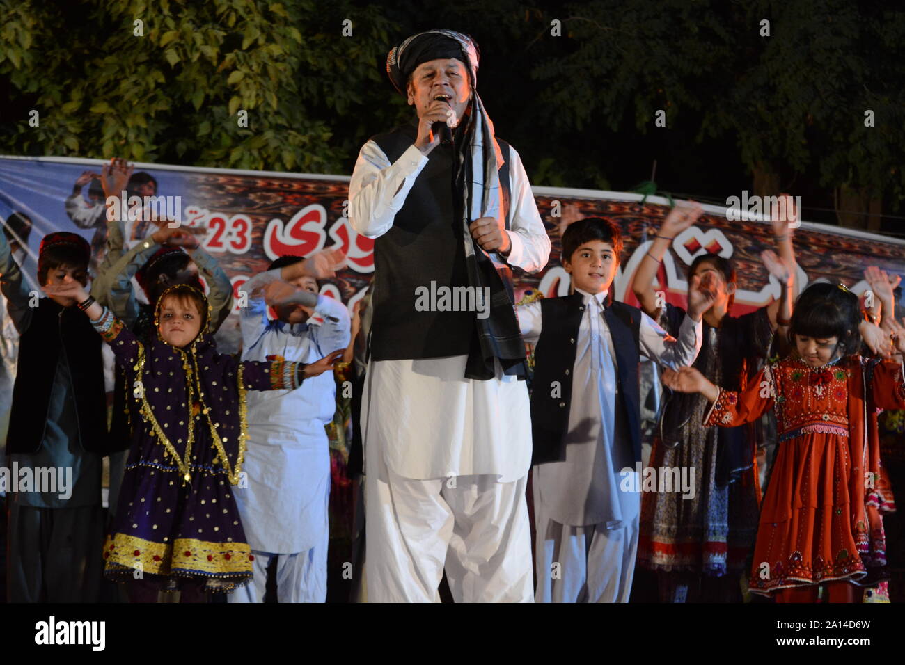 Quetta, Pakistan. 23rd Sep, 2019. Pashto singer Dr. Essa Khan ...