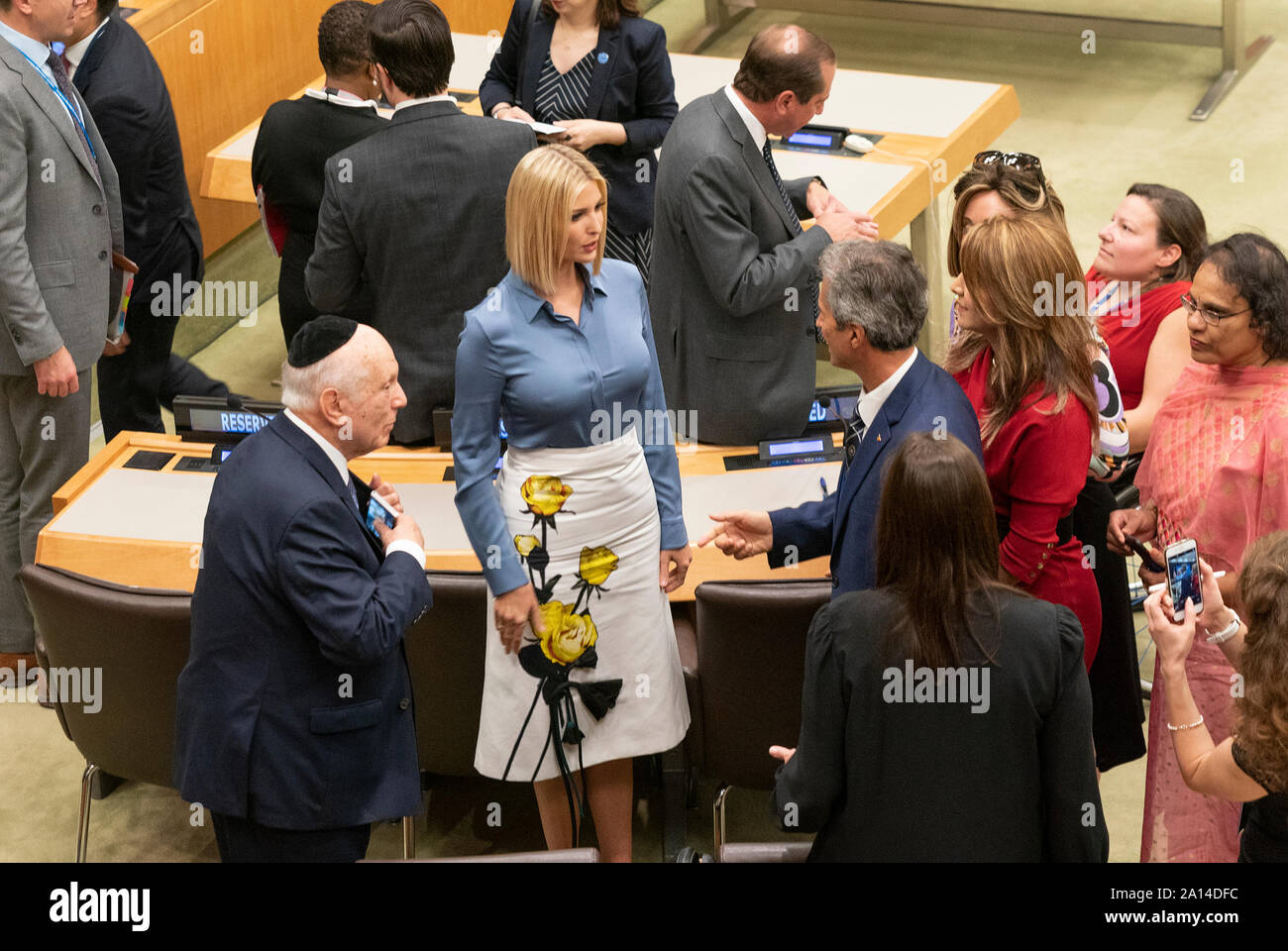 New York, United States. 23rd Sep, 2019. Ivanka Trump attends UN global ...